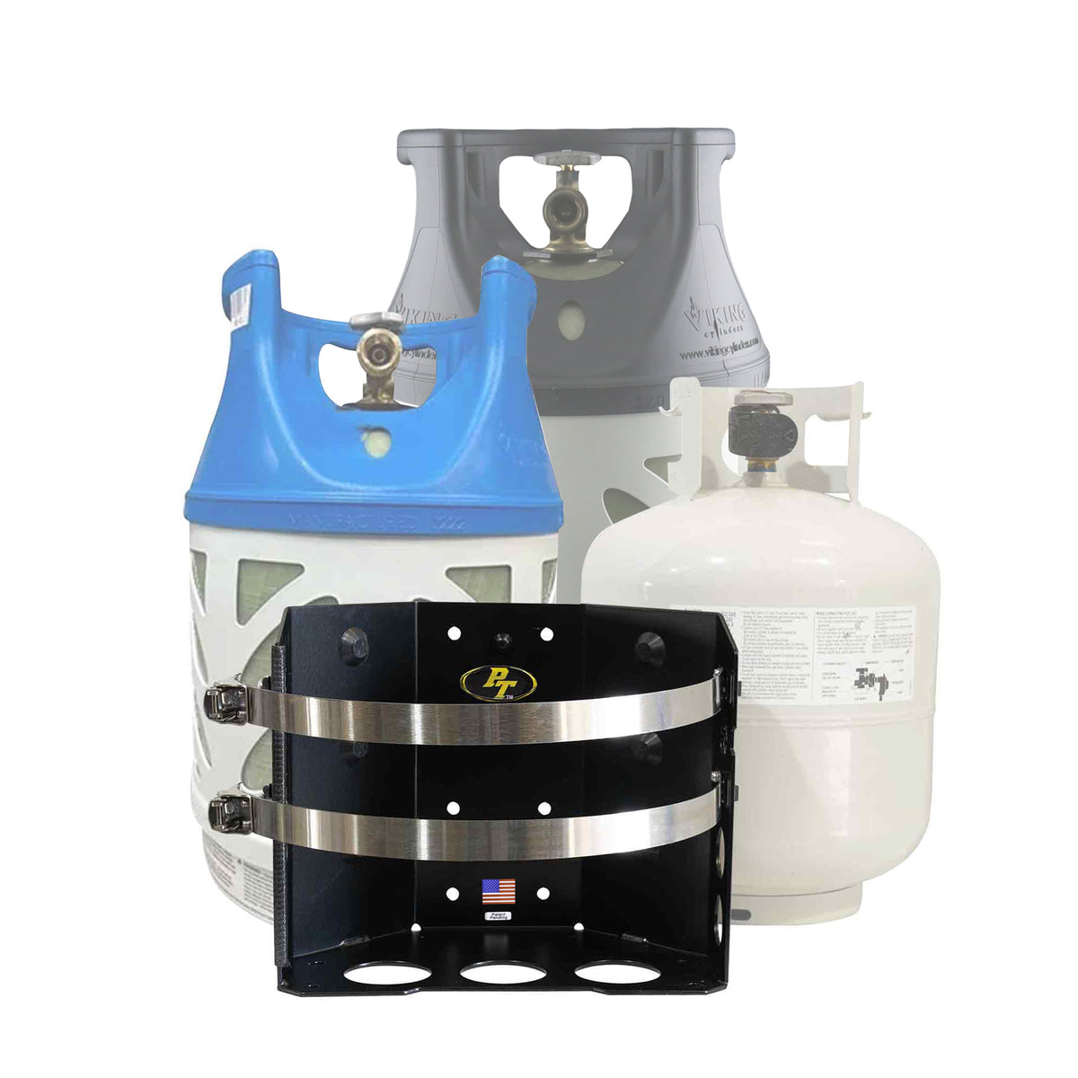 Shasta LOCKER Bracket for 20 lb steel and 17, 22 lb Viking propane tan ...