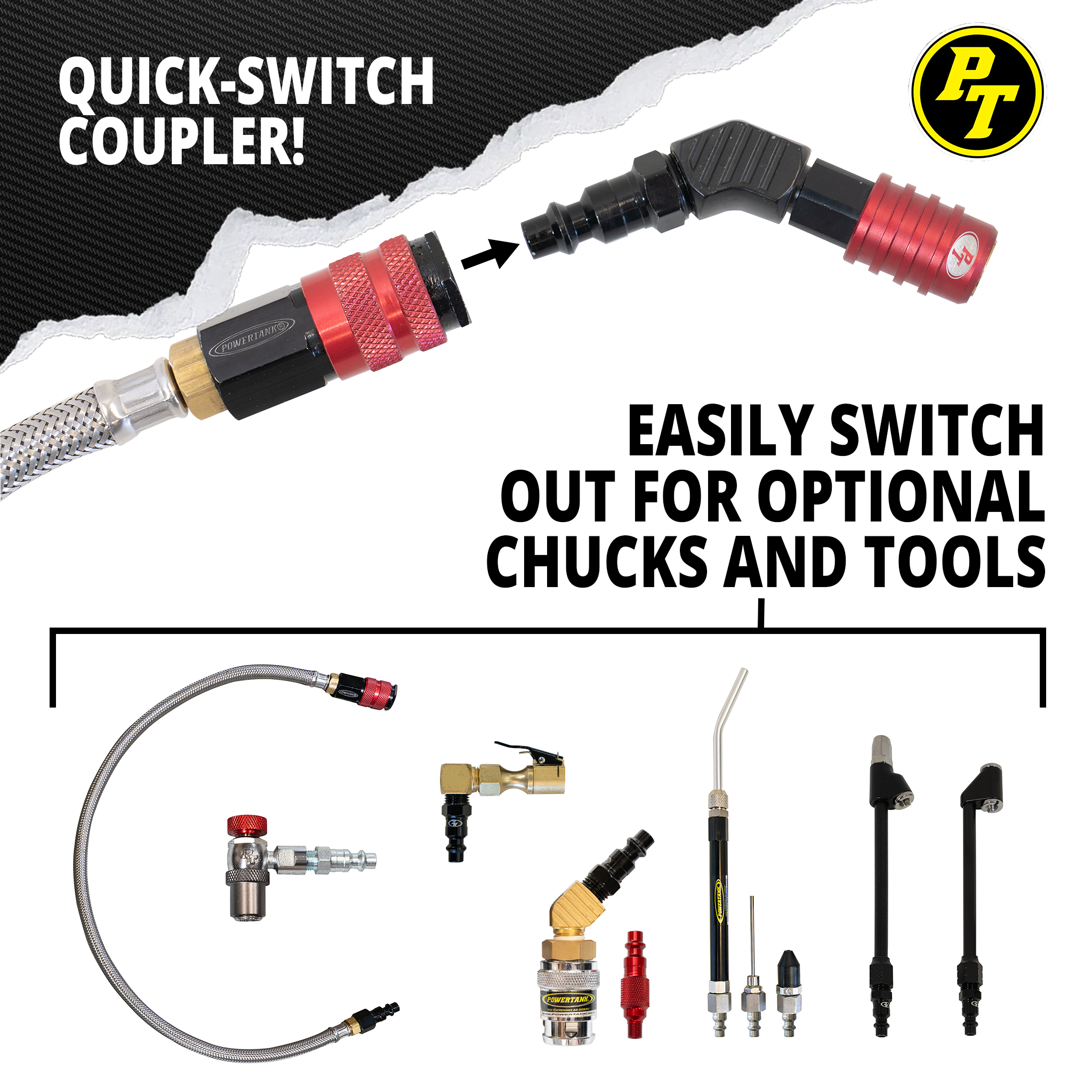 RED MOD - Dual-Head Angle Chuck for Ventoso™ RED – Power Tank