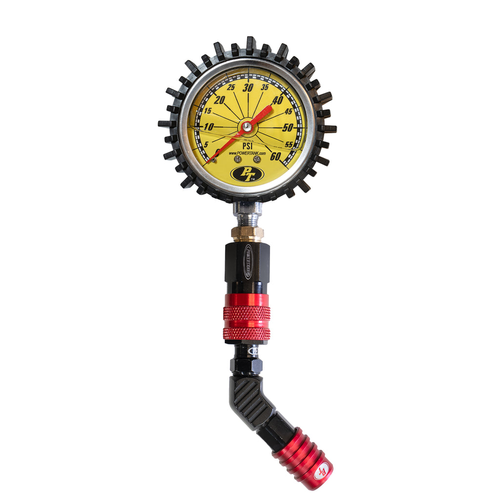 60A TPG RED - 60 psi Liquid Analog Modular Tire Pressure Gauge