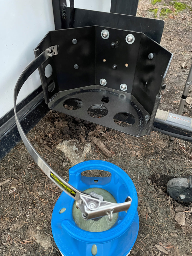 Tor LOCKER Bracket for 11 lb Squatty Propane Tank & 11 lb Viking Compo