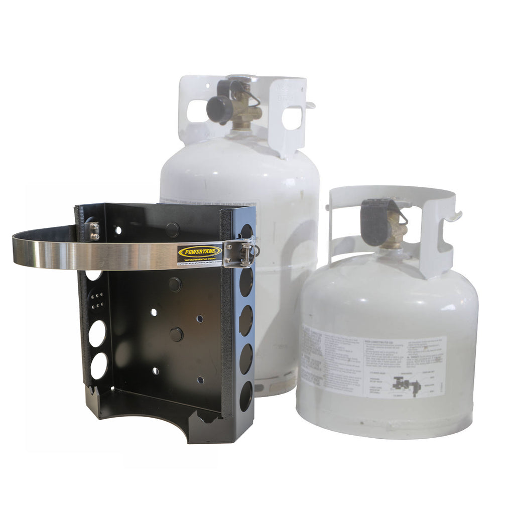 Strato LOCKER Bracket for 4.25 lb, 10 lb, 11 lb Steel Propane Tanks ...